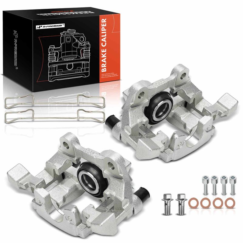 2 Pcs Rear Brake Caliper with Bracket for 2014 Mercedes-Benz GLK350 | A ...