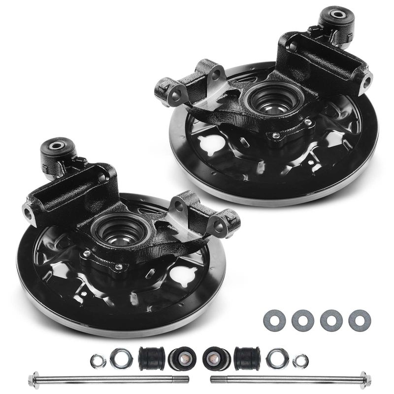 2 Pcs Rear Steering Knuckle & Wheel Hub Bearing Assembly for Subaru ...