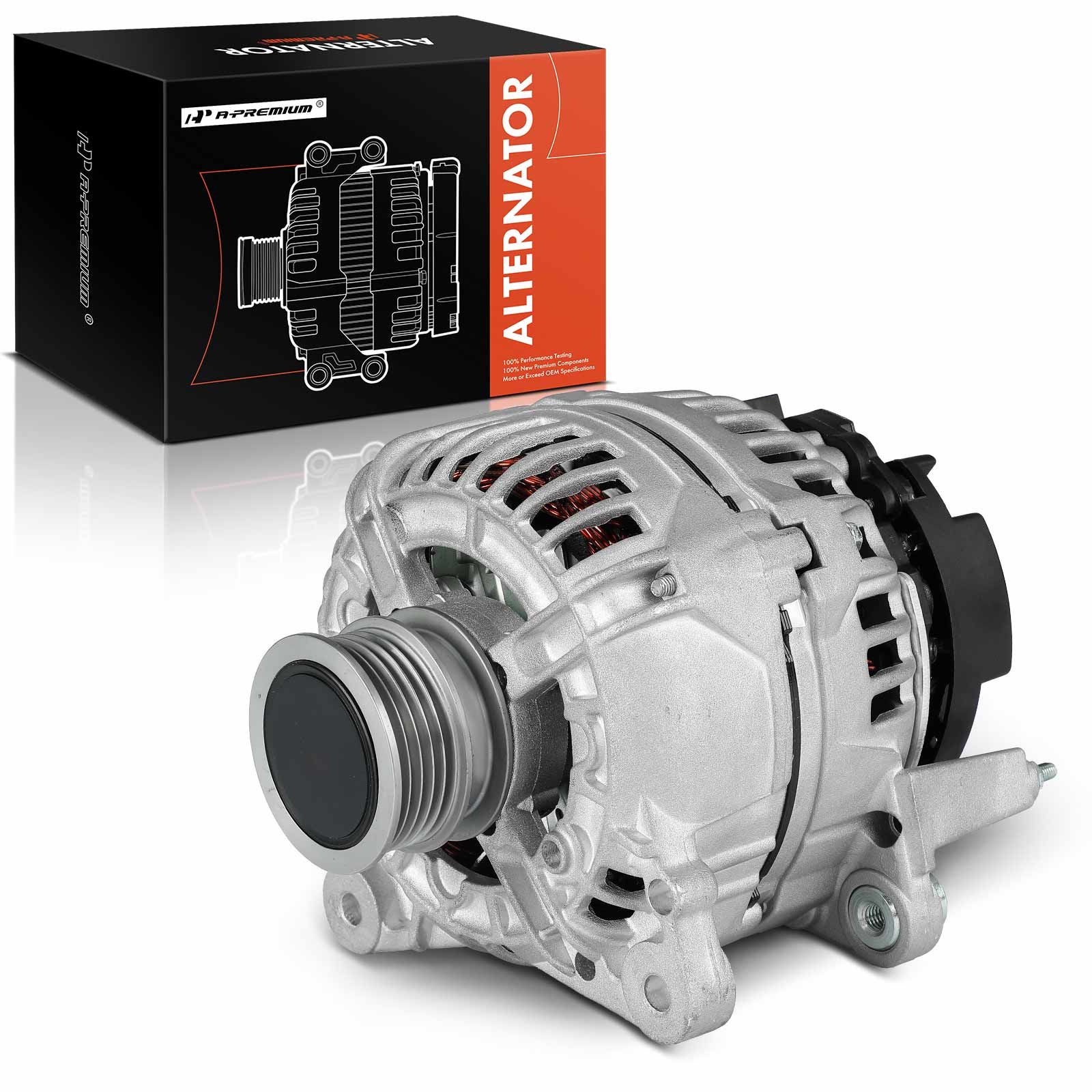 Alternator 140A 12V CCW 5-Groove Clutch Pulley for Volkswagen Jetta 11-13 L5 2.5L