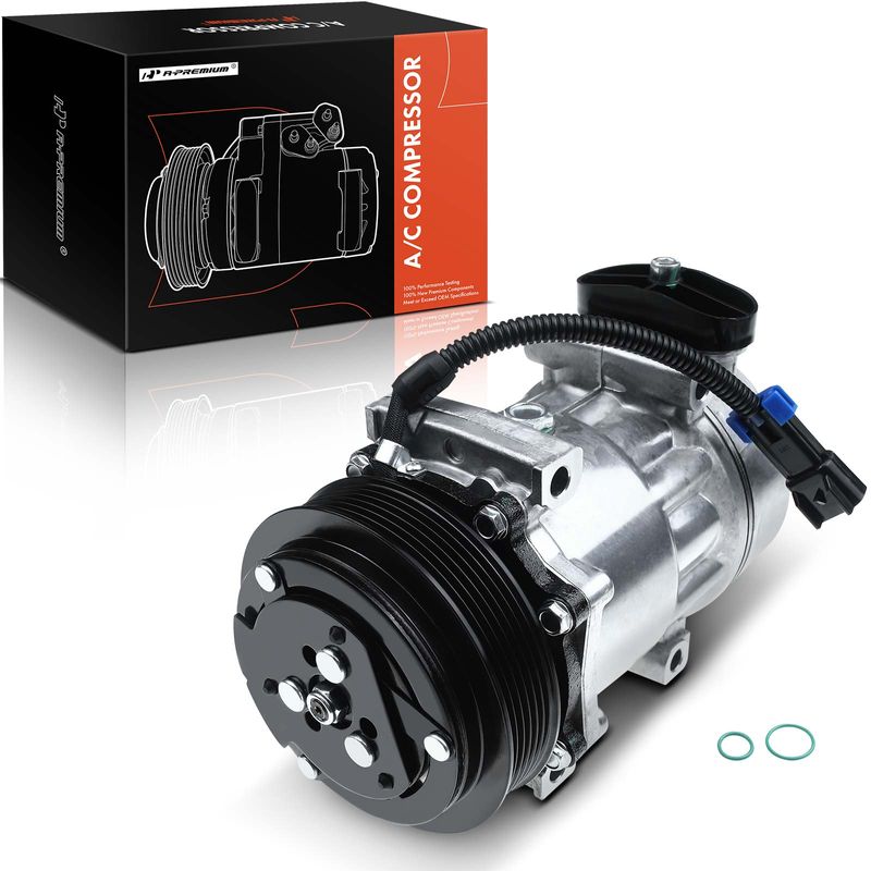 AC Compressor with Clutch & Pulley for Kenworth T680 T880 C500 K100E ...
