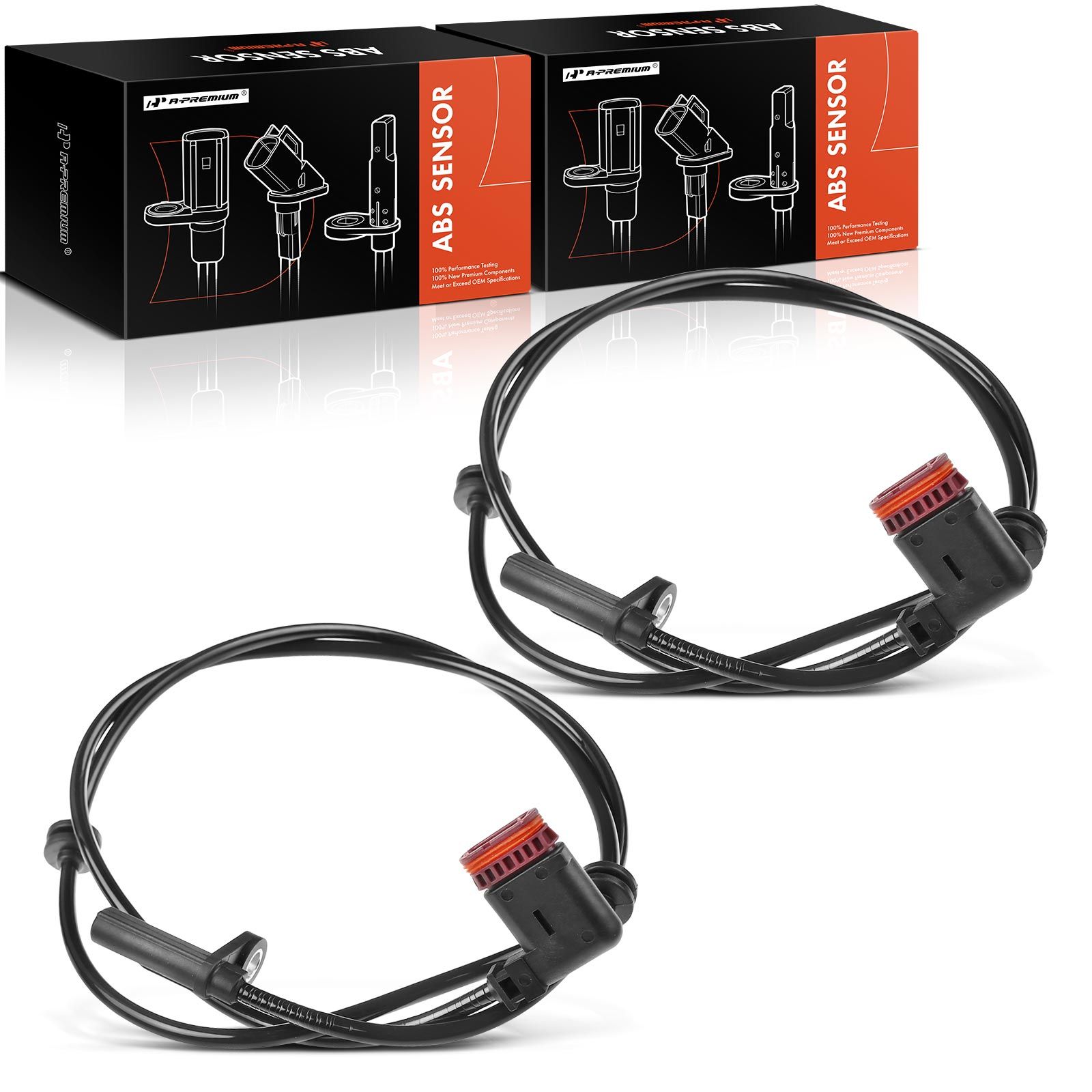 2 Pcs Rear Driver & Passenger ABS Wheel Speed Sensor for Mercedes-Benz ...