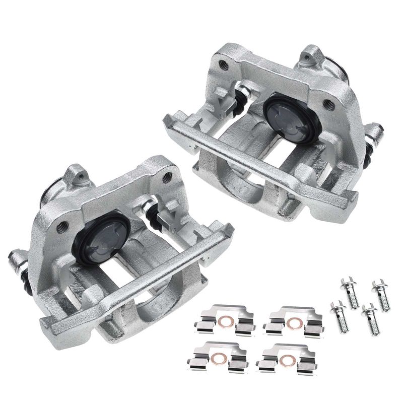 2 Pcs Rear Disc Brake Calipers with Bracket for Volvo XC60 S60 XC70 S80 ...
