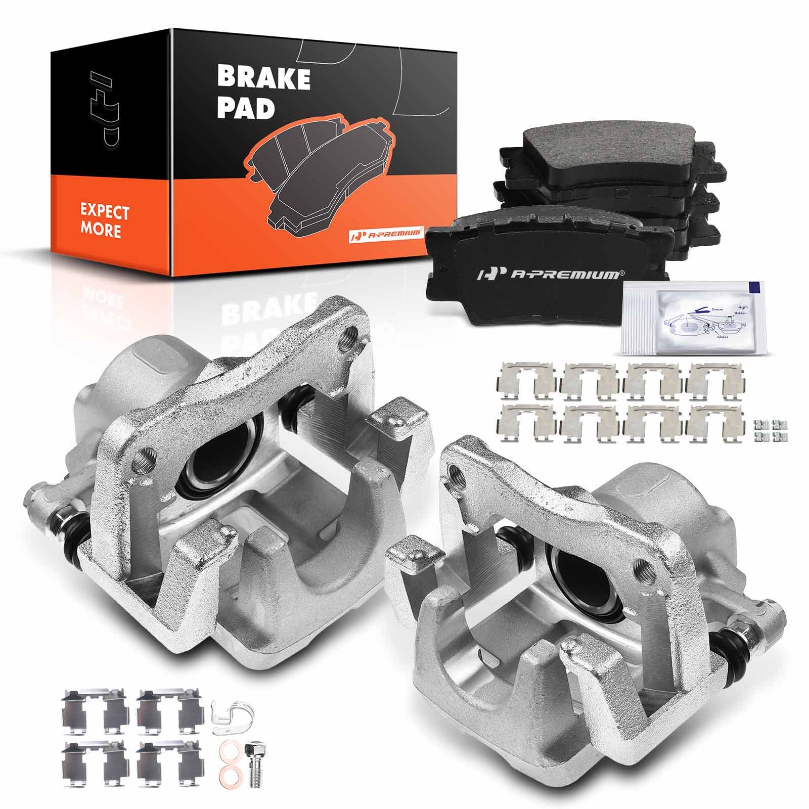6 Pcs Rear Disc Brake Calipers & Ceramic Pads for 2011 Toyota RAV4 | A ...