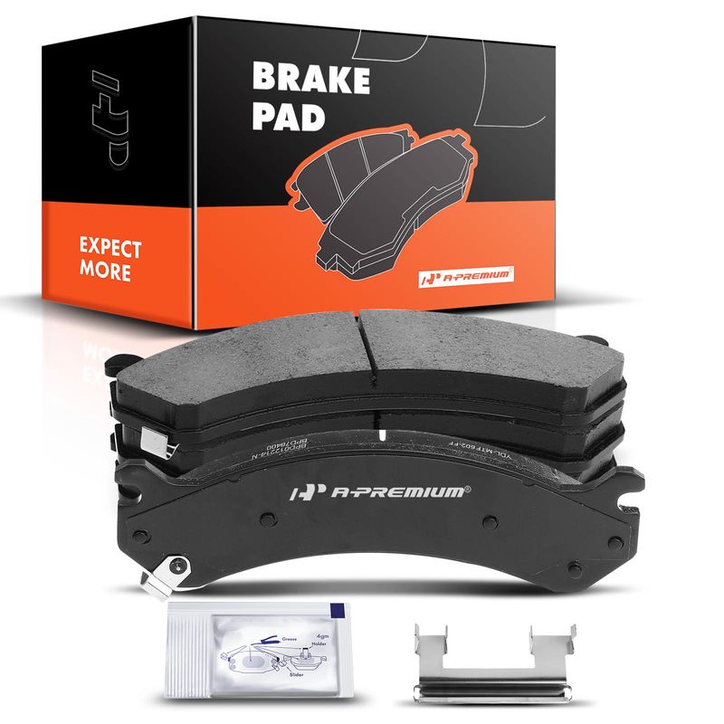 4 Pcs Front Ceramic Brake Pads with Sensor for Chevrolet GMC Hummer ...