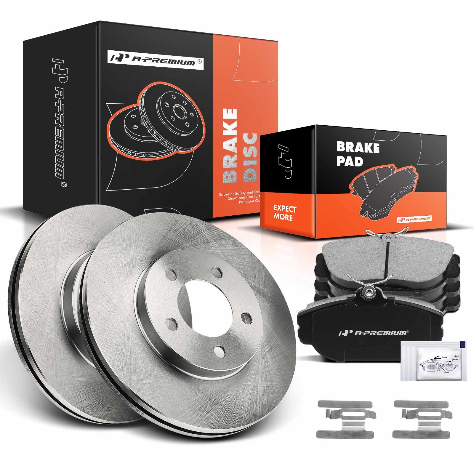 Front Disc Brake Rotors & Ceramic Brake Pads for 2000 Ford Taurus
