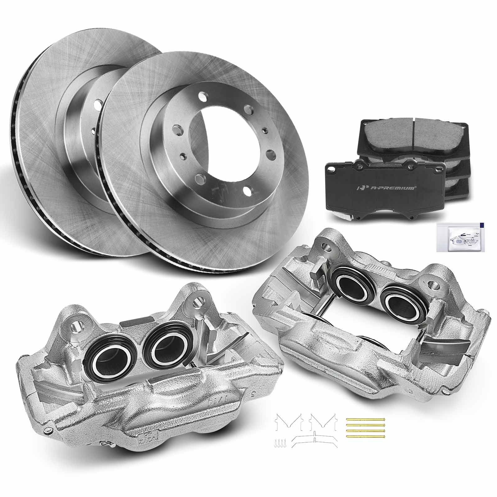 8 Pcs Front Disc Brake Rotor & Pads + Brake Caliper for 2020 Toyota ...