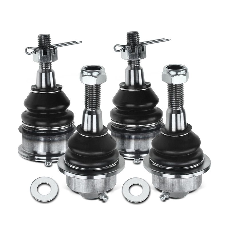 4 Pcs Front Lower & Upper Ball Joint for Chevy Silverado 1500 Sierra ...