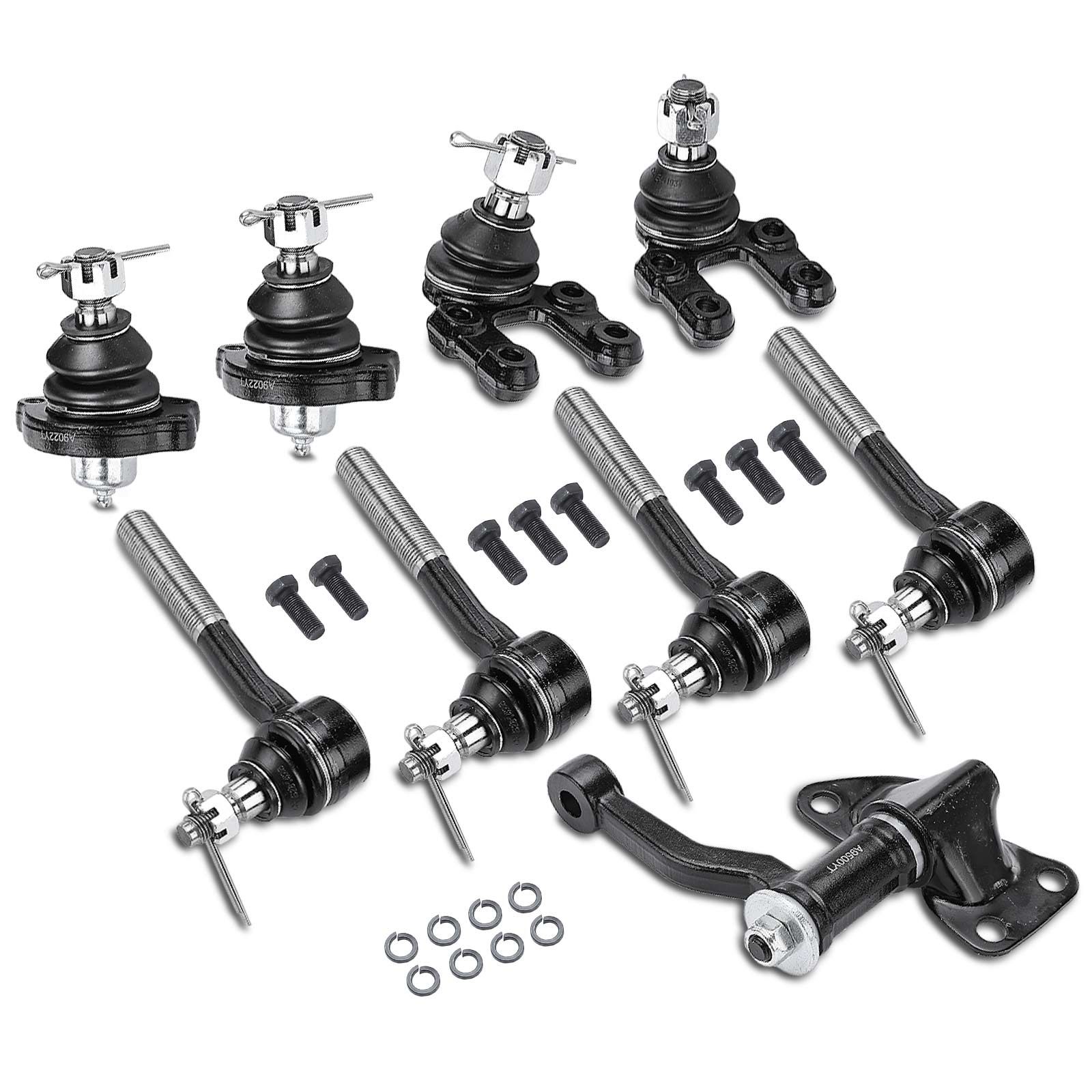 9 Pcs Idler Arm Tie Rod End Ball Joint for Nissan D21 Pathfinder Pickup