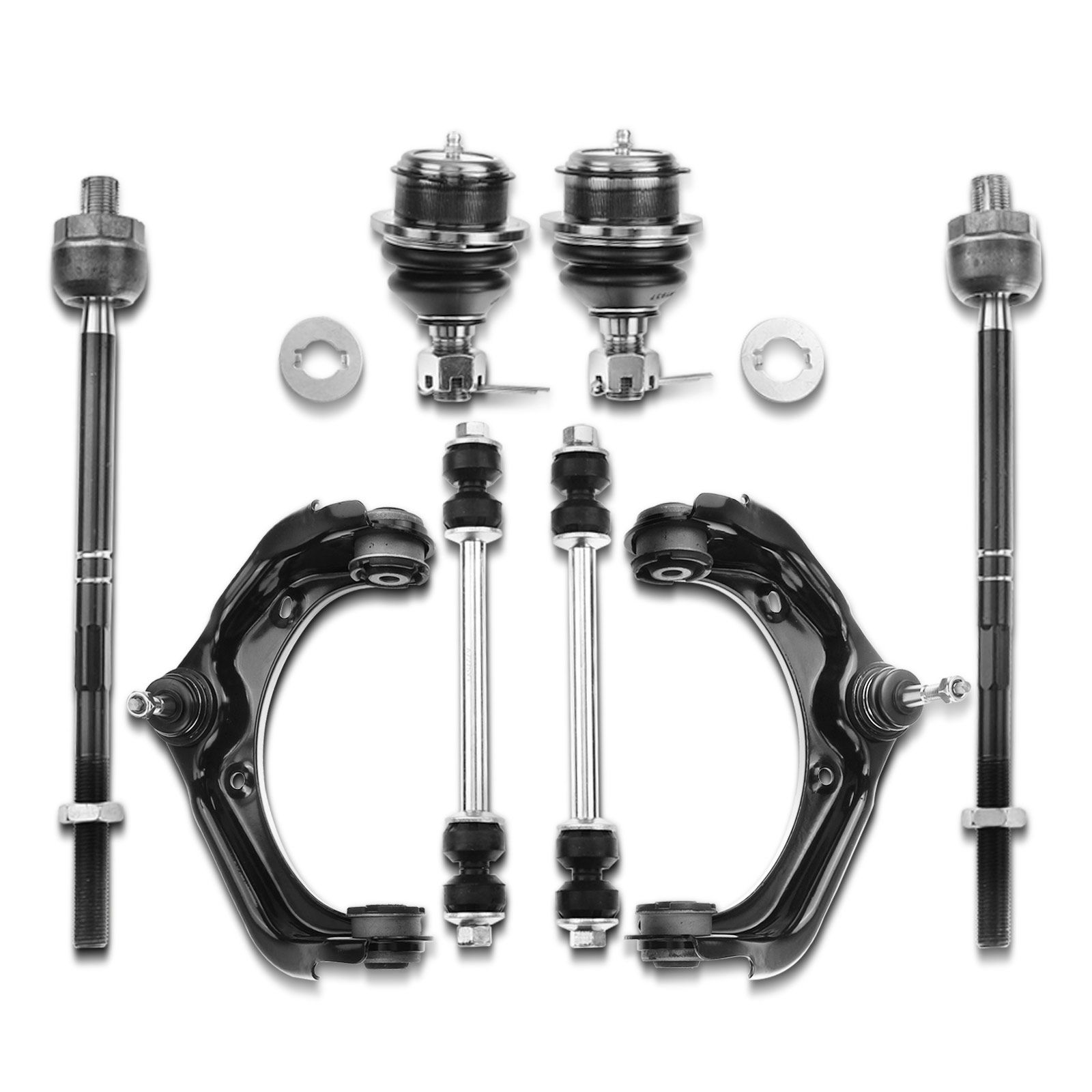 8 Pcs Front Upper Control Arm with Ball Joint Sway Bar Link for Ford ...