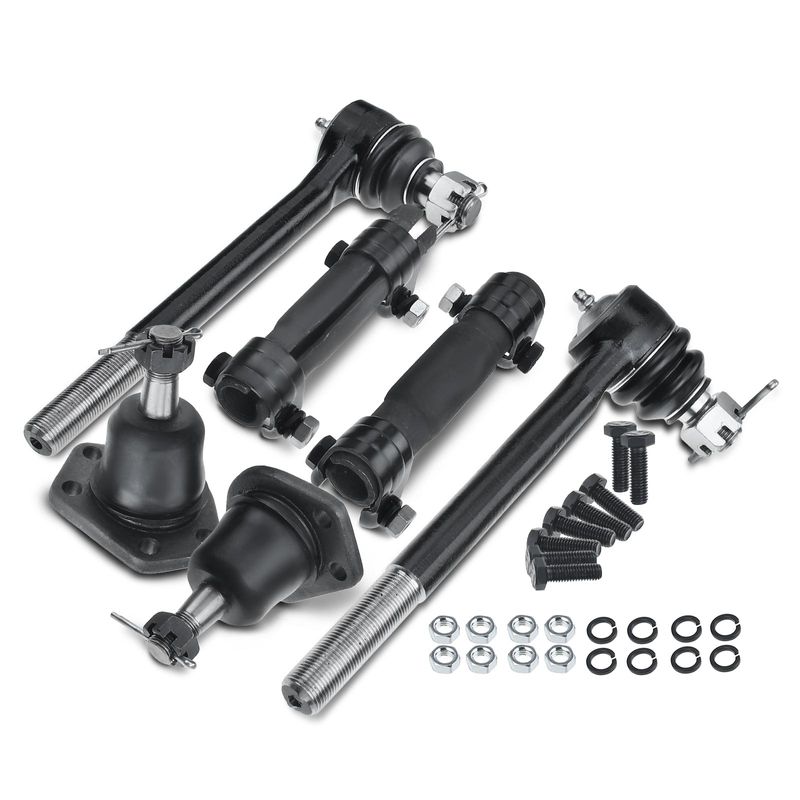 6 Pcs Inner Tie Rod End Adjusting Sleeve Front Ball Joint for 1972 ...