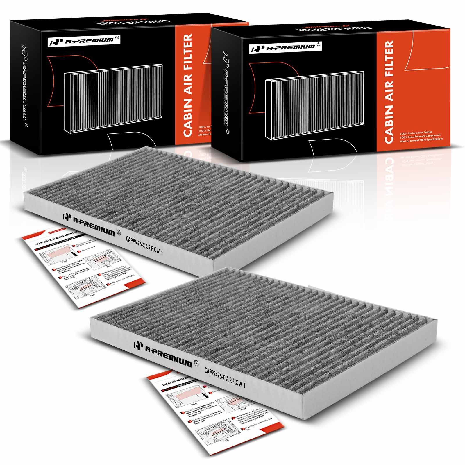 2 Pcs Activated Carbon Cabin Air Filter for 2023 Tesla S | A-Premium