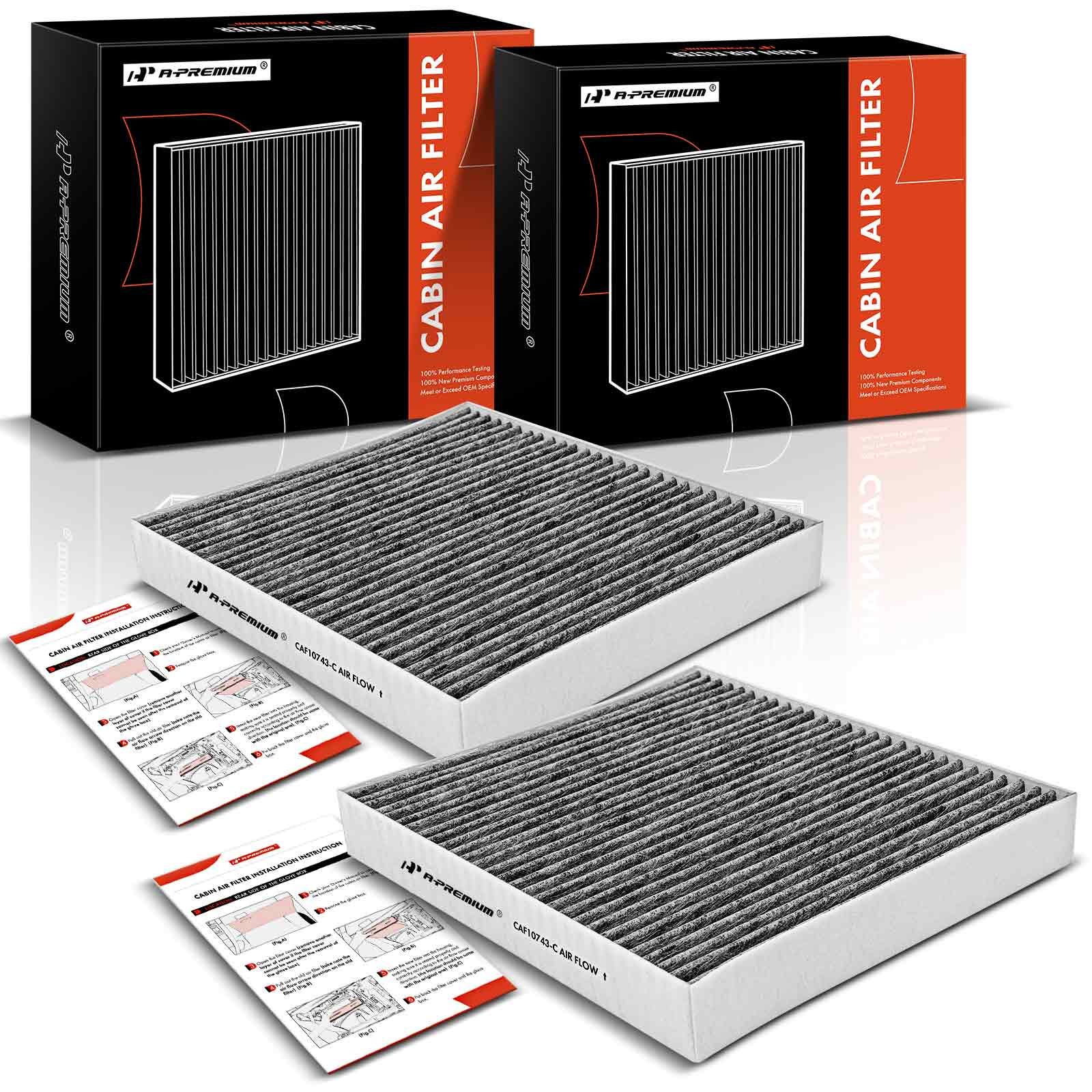 2 Pcs Activated Carbon Cabin Air Filters for Dodge Grand Caravan Ram C ...