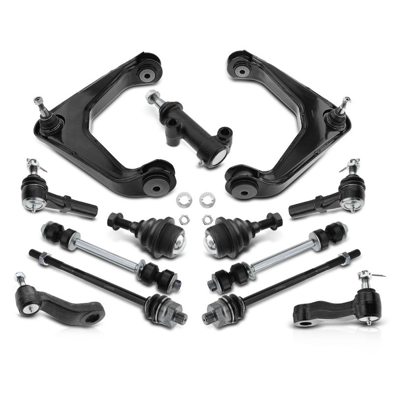 13 Pcs Front Control Arm with Ball Joint Sway Bar End Link Tie Rod End ...