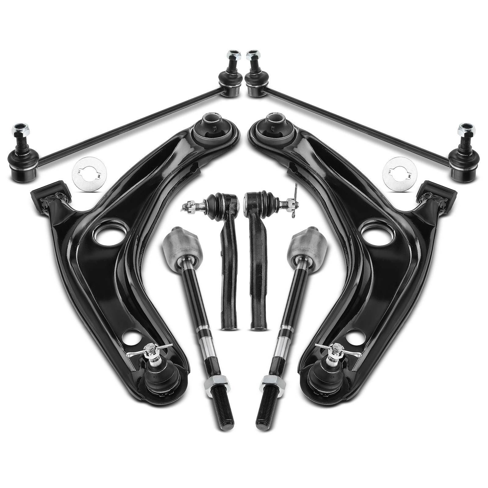 8 Pcs Front Lower Control Arm with Ball Joint Stabilizer Bar Link for ...