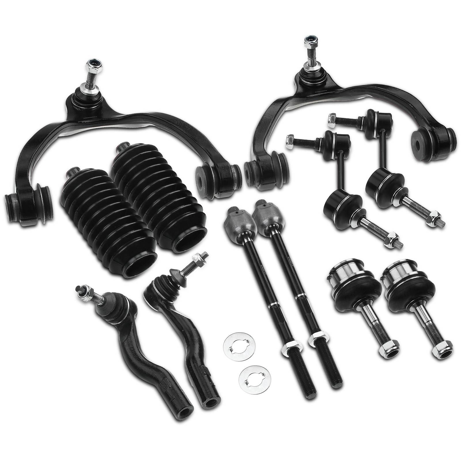 12 Pcs Front Control Arm & Ball Joint Tie Rod End Link Kit for Ford ...