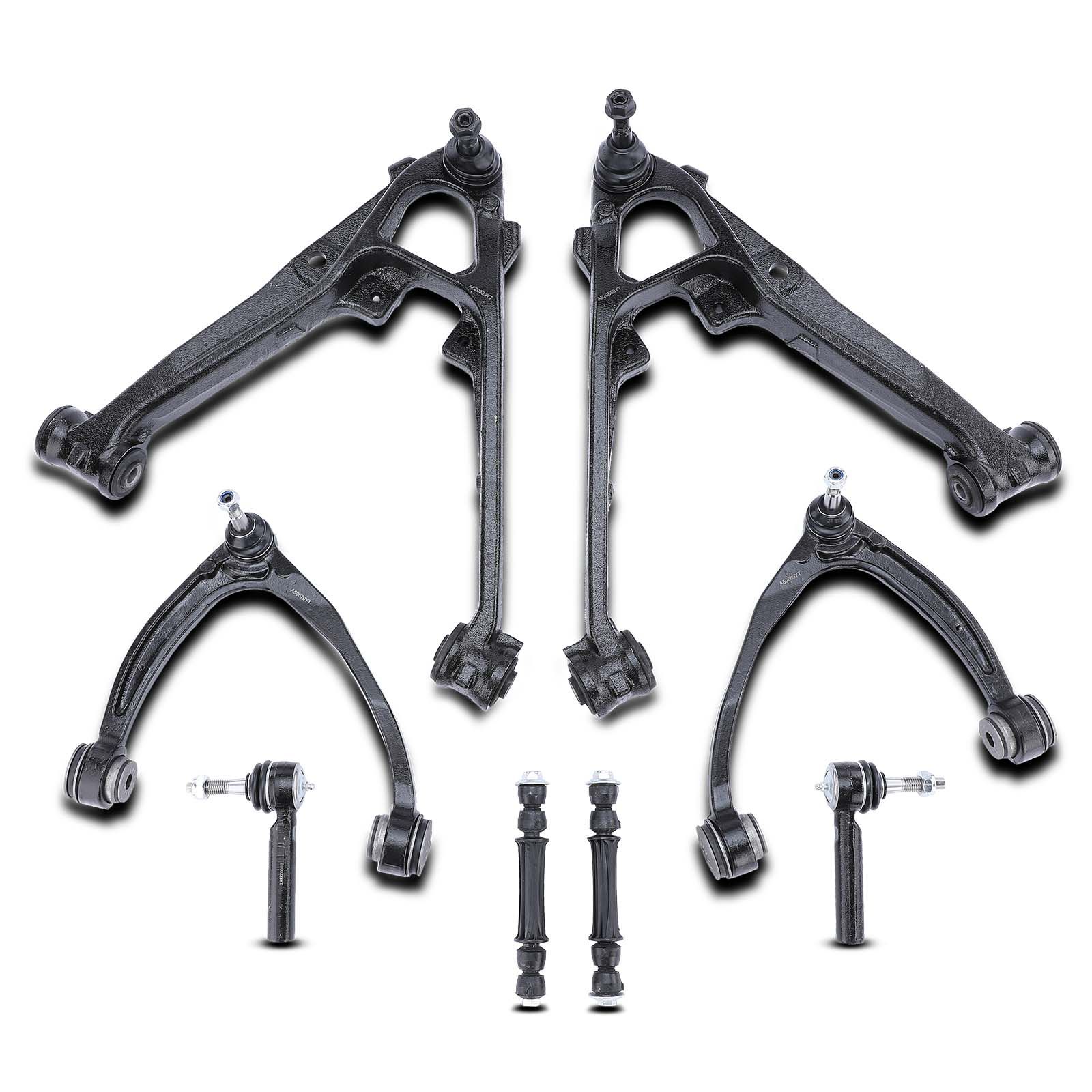 8 Pcs Front Lower & Upper Control Arm with Ball Joint for Chevy ...