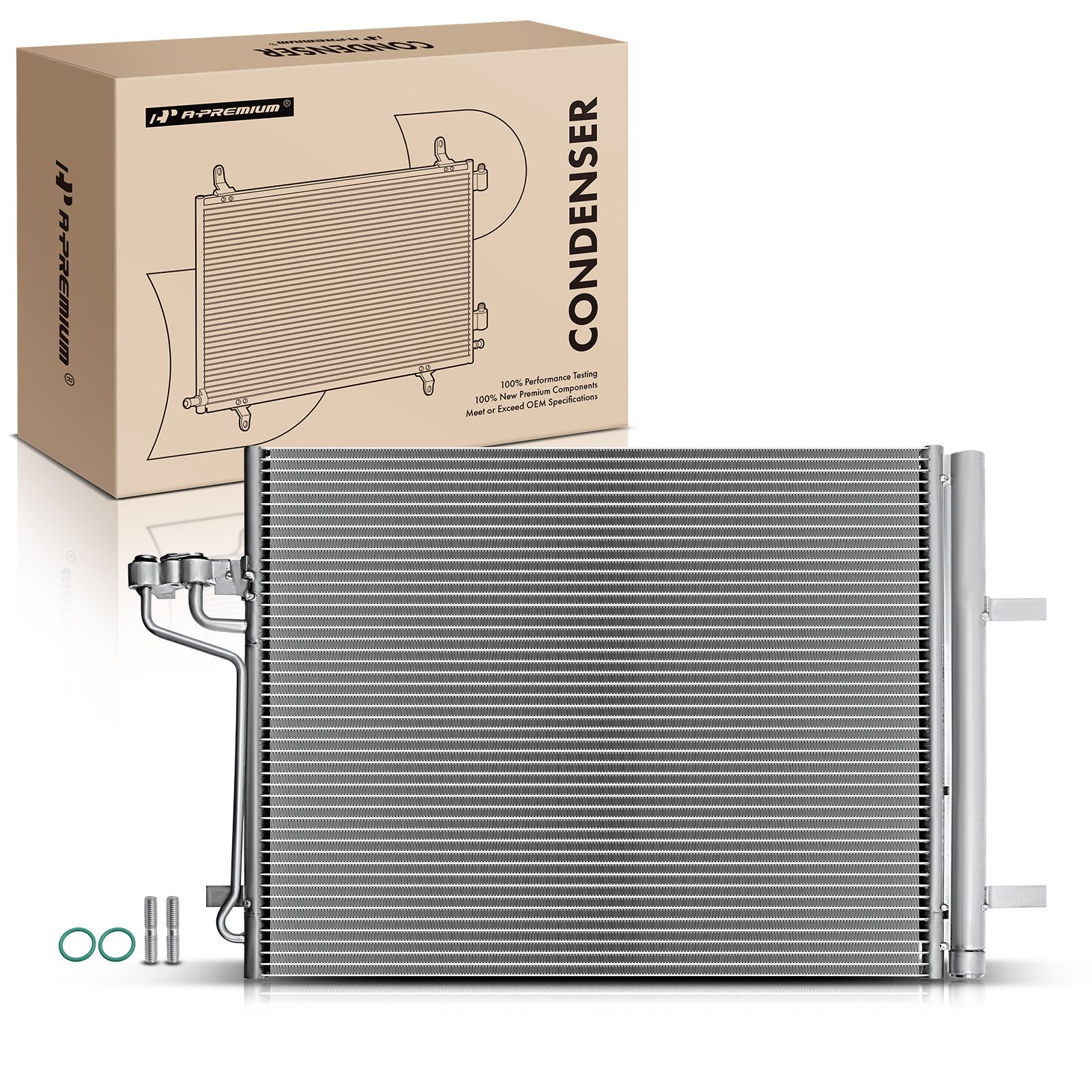 AC Condenser with Receiver Drier for Ford Focus ST 2013-2015 L4 2.0L ...