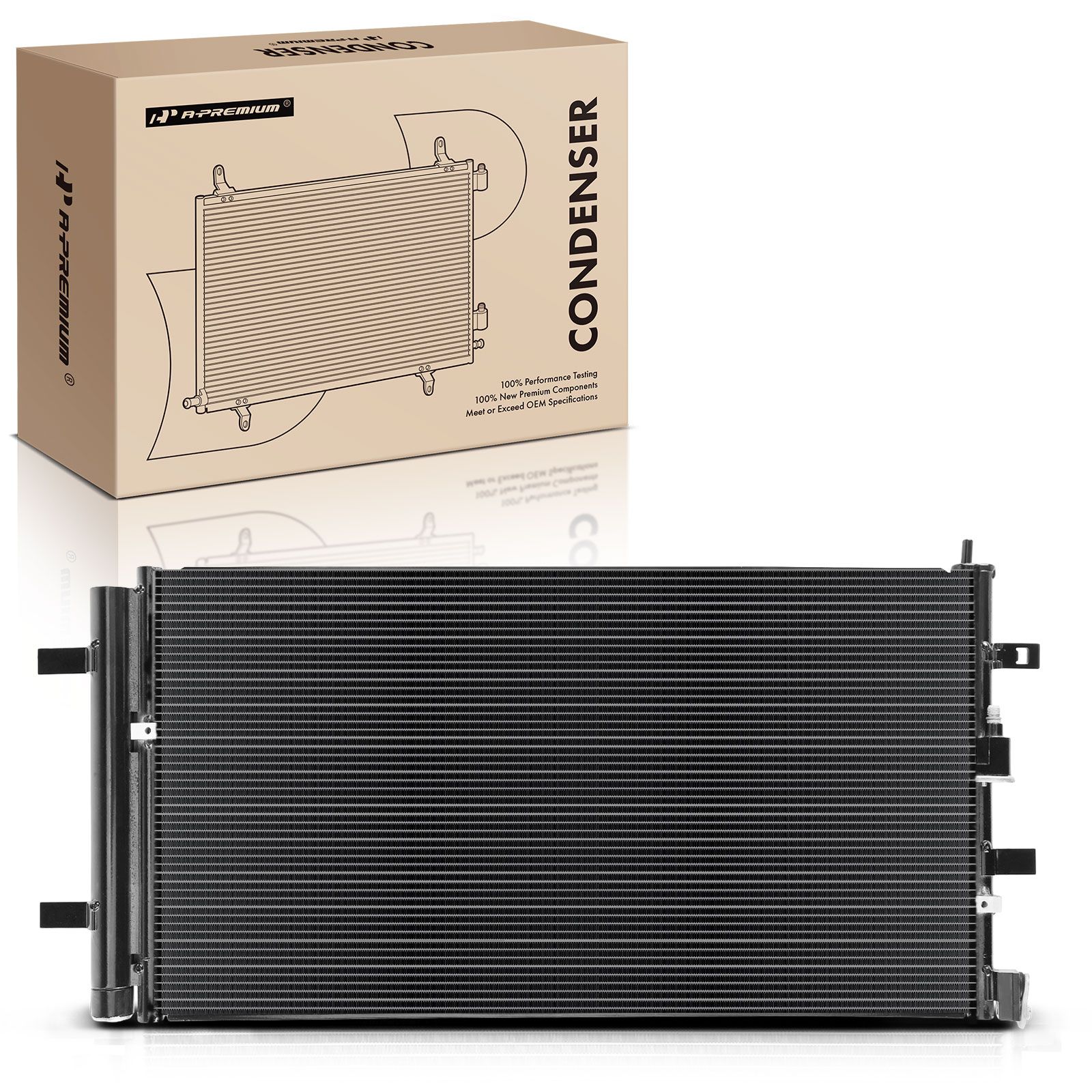 AC Condenser with Receiver Drier for 2013-2016 Audi Q5