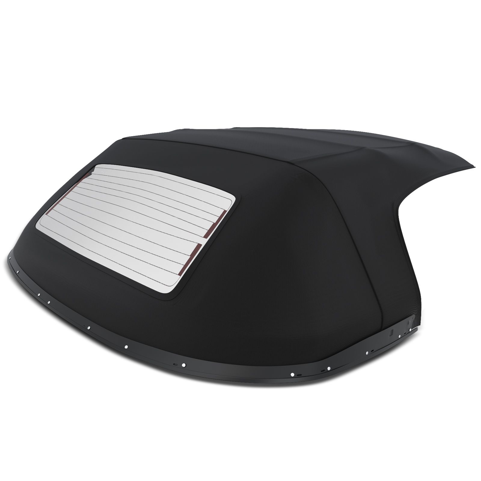 Black Convertible Soft Top with Glass Window & Rain Rail for 1990-1997 ...