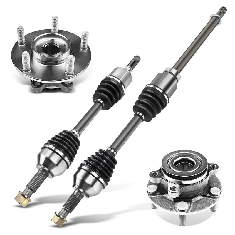 Front CV Axle Shaft + Hub Bearing for 2015 Nissan Rogue Select | A-Premium