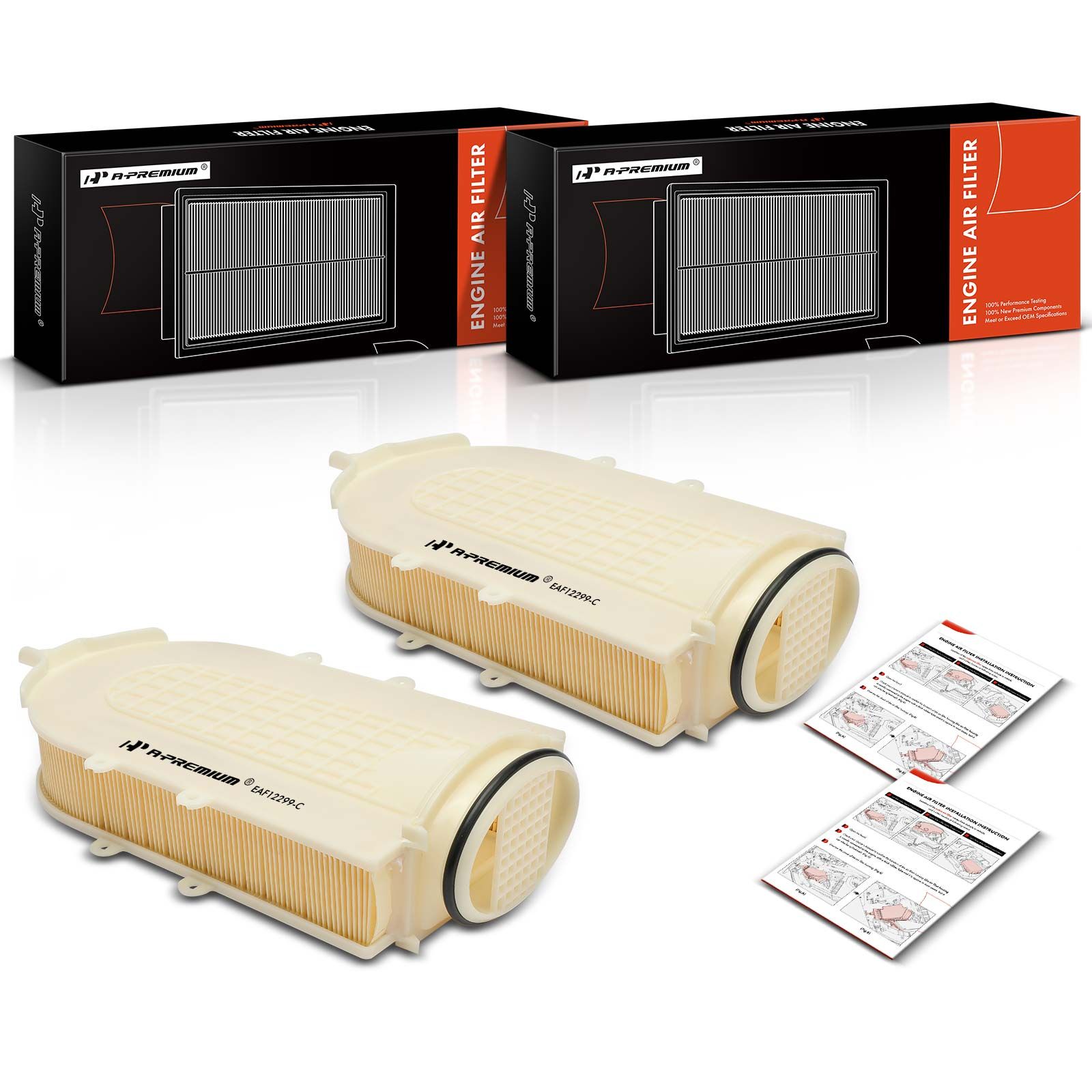 2 Pcs Engine Air Filter for BMW X5 2015-2020 F16 X6 2017-2020 V8 4.4L ...
