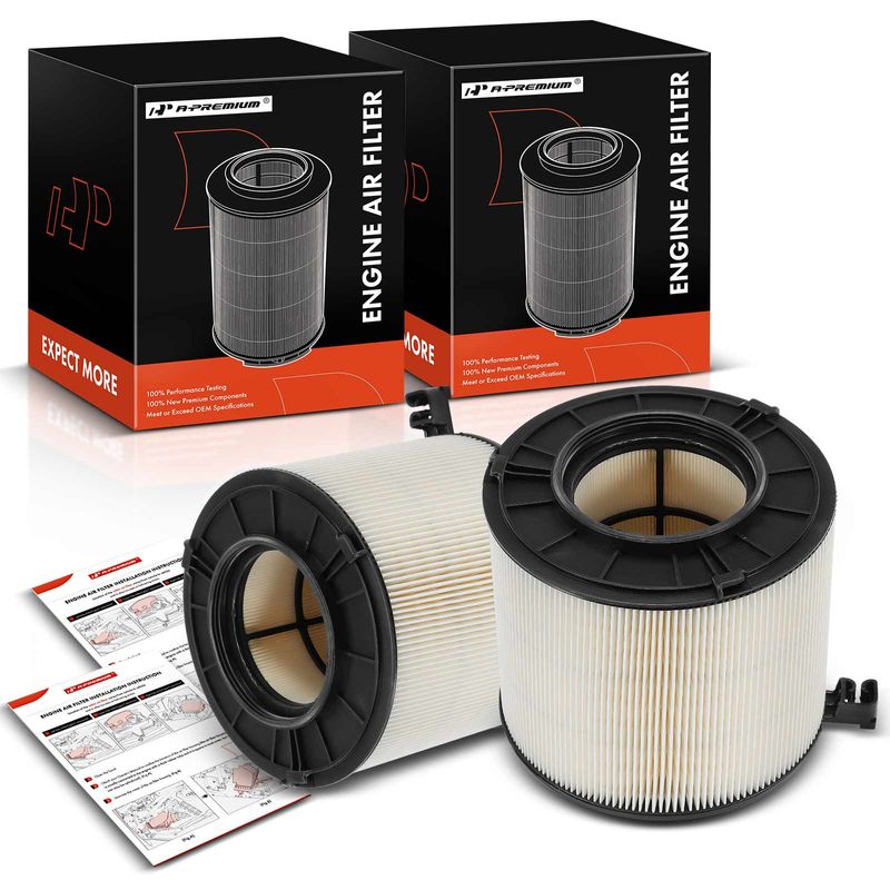 2 Pcs Engine Air Filter for Audi A4 A4 Quattro 17-19 A5 Quattro S6 SQ5 ...