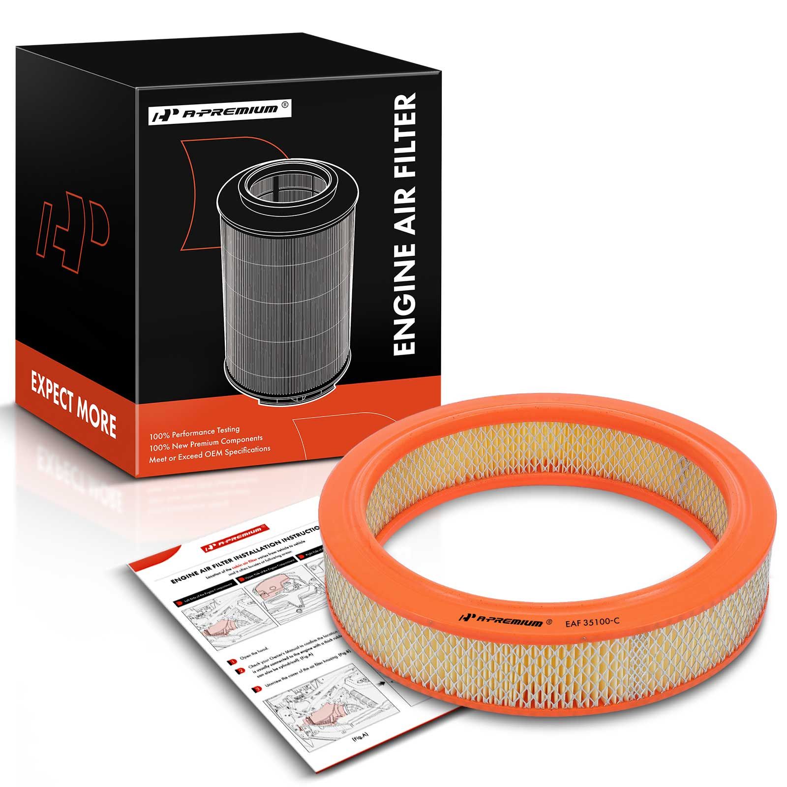 Front Engine Air Filter for 1984 Ford Bronco 5.8L V8 | A-Premium