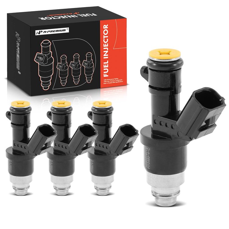 4 Pcs Black Fuel Injectors for Honda Accord 2008-2012 Civic 2013-2015 ...