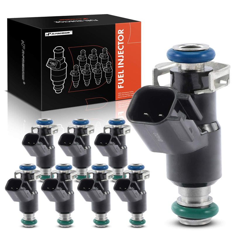 8 Pcs Black Fuel Injectors for Chevrolet Silverado 2500 3500 HD GMC ...