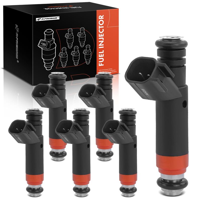 6 Pcs Black Fuel Injectors for Ford F-150 99-03 E-150 E-250 Econoline ...