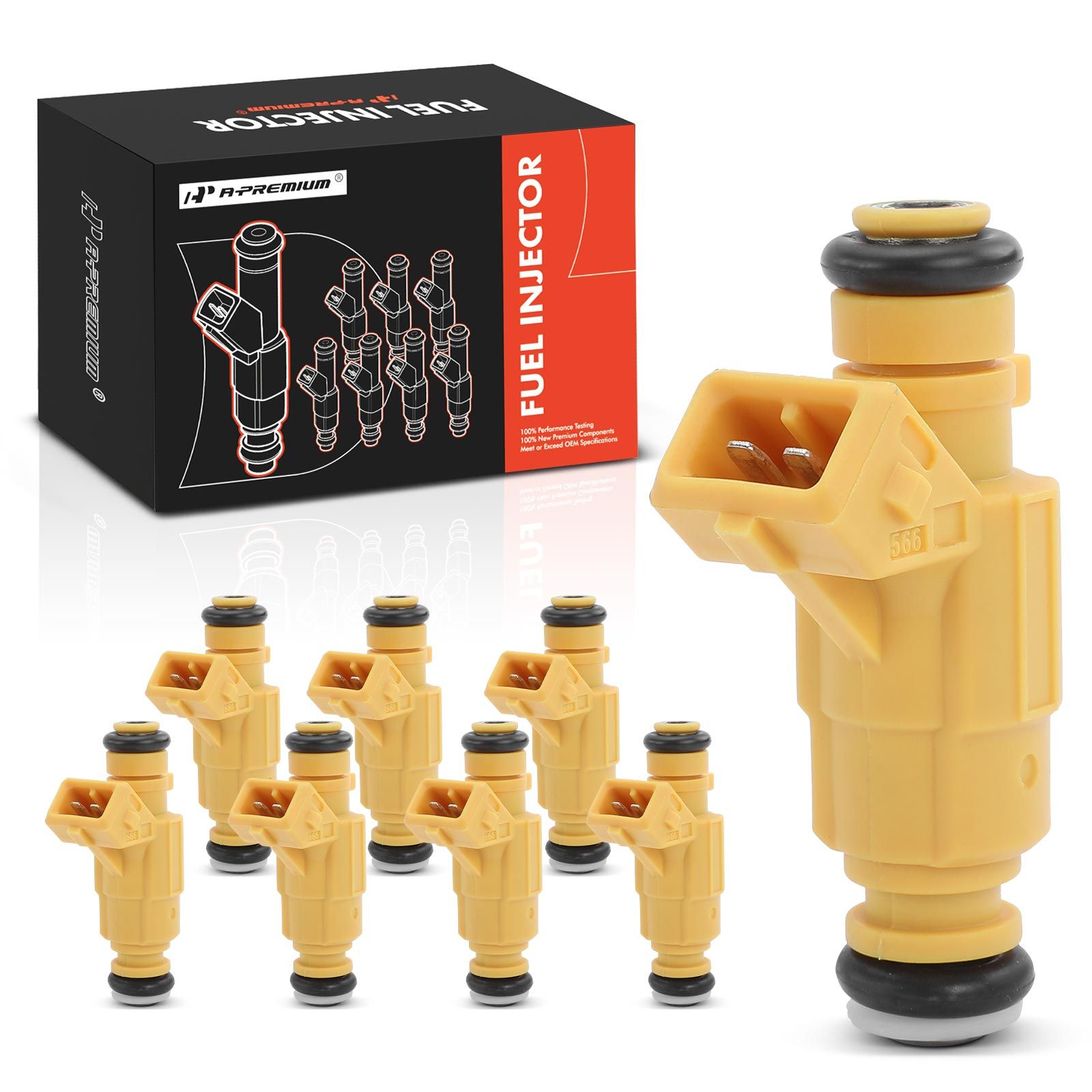8 Pcs Yellow Fuel Injectors for 2003-2006 Porsche Cayenne