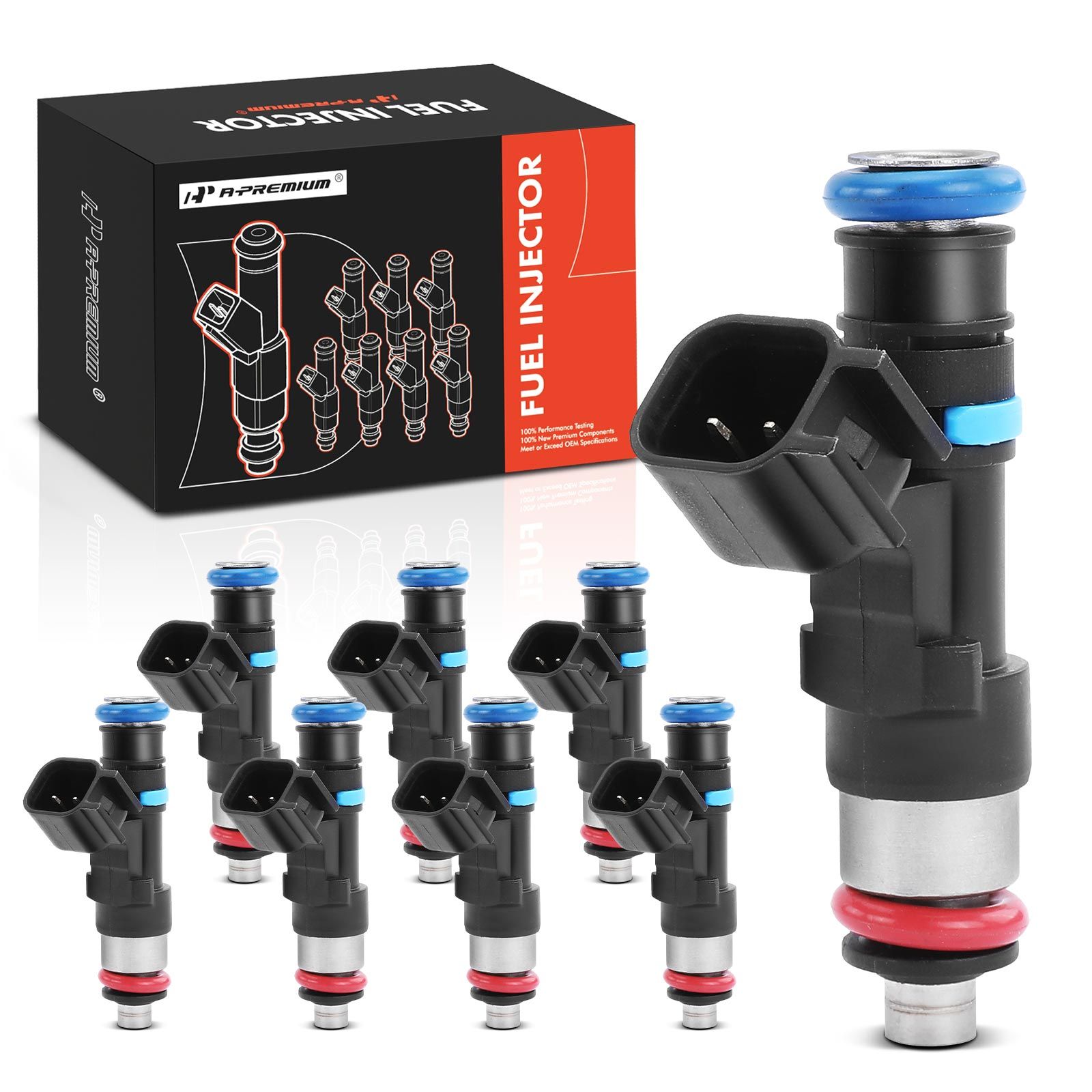 8 Pcs Black Fuel Injectors for 2006 Chevrolet Corvette 6.0L V8