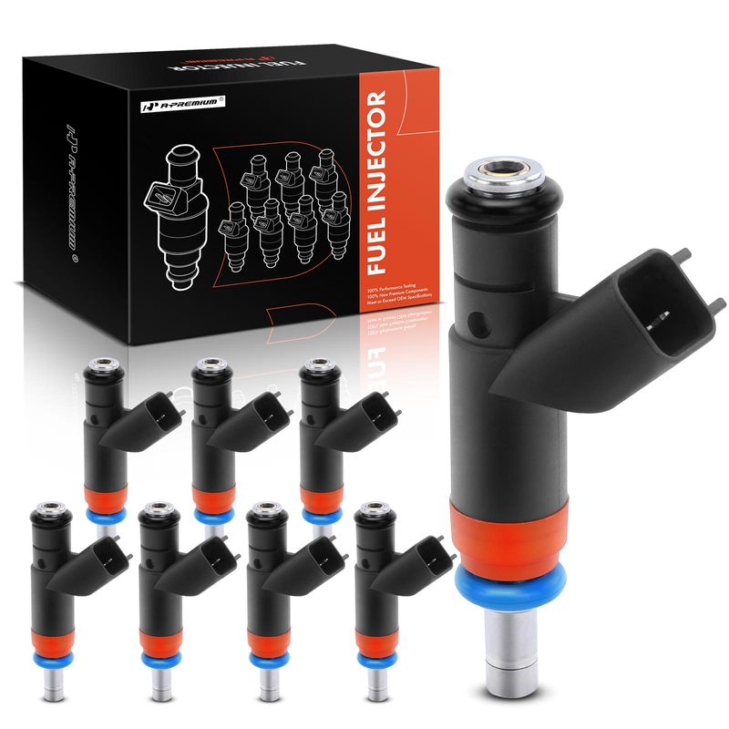 8 Pcs Black Fuel Injectors for Jeep Grand Cherokee Dodge Ram 1500 2500 ...
