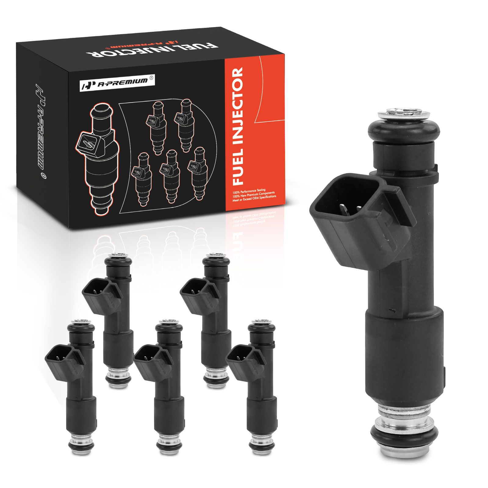 6 Pcs Black Fuel Injectors for Chevy Colorado Hummer H3 GMC Envoy ...