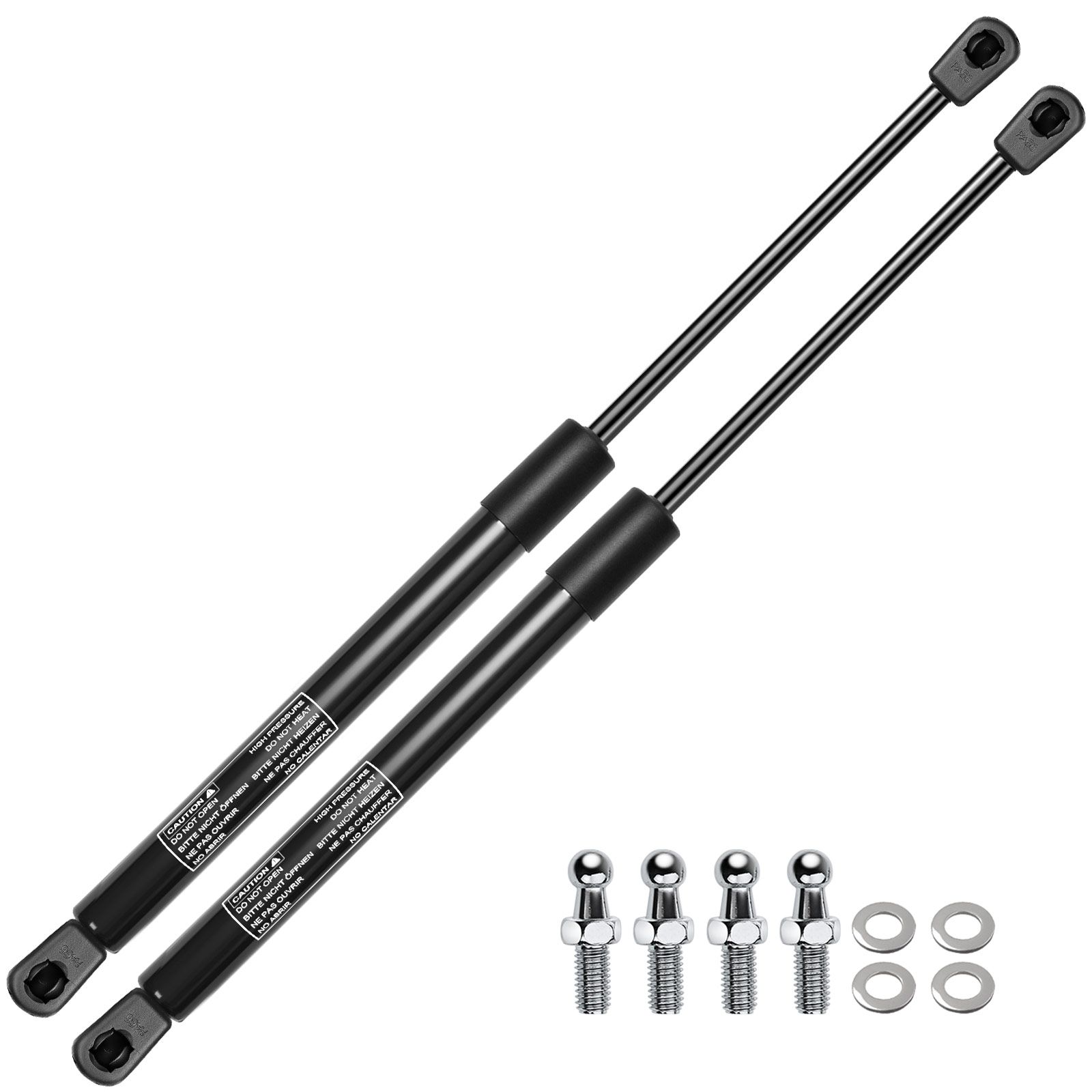 2 Pcs Universal Lift Supports Gas Struts Extended Length 16.06in. 45lbs ...