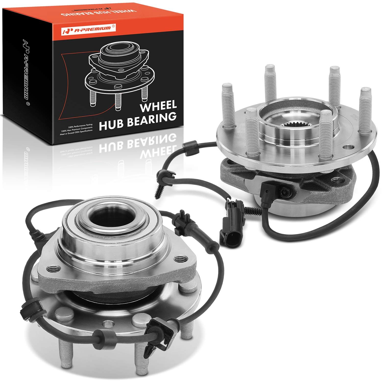 2 Pcs Front Wheel Bearing & Hub Assembly with ABS Sensor for Chevy GMC ...