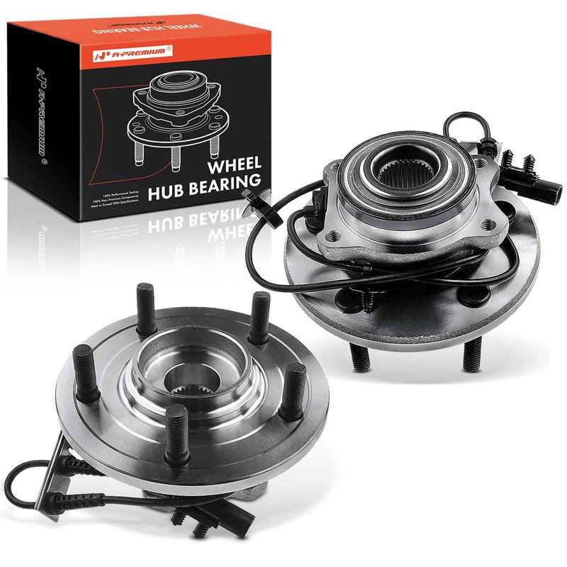 2 Pcs Front Wheel Bearing & Hub Assembly with ABS Sensor for Chrysler ...