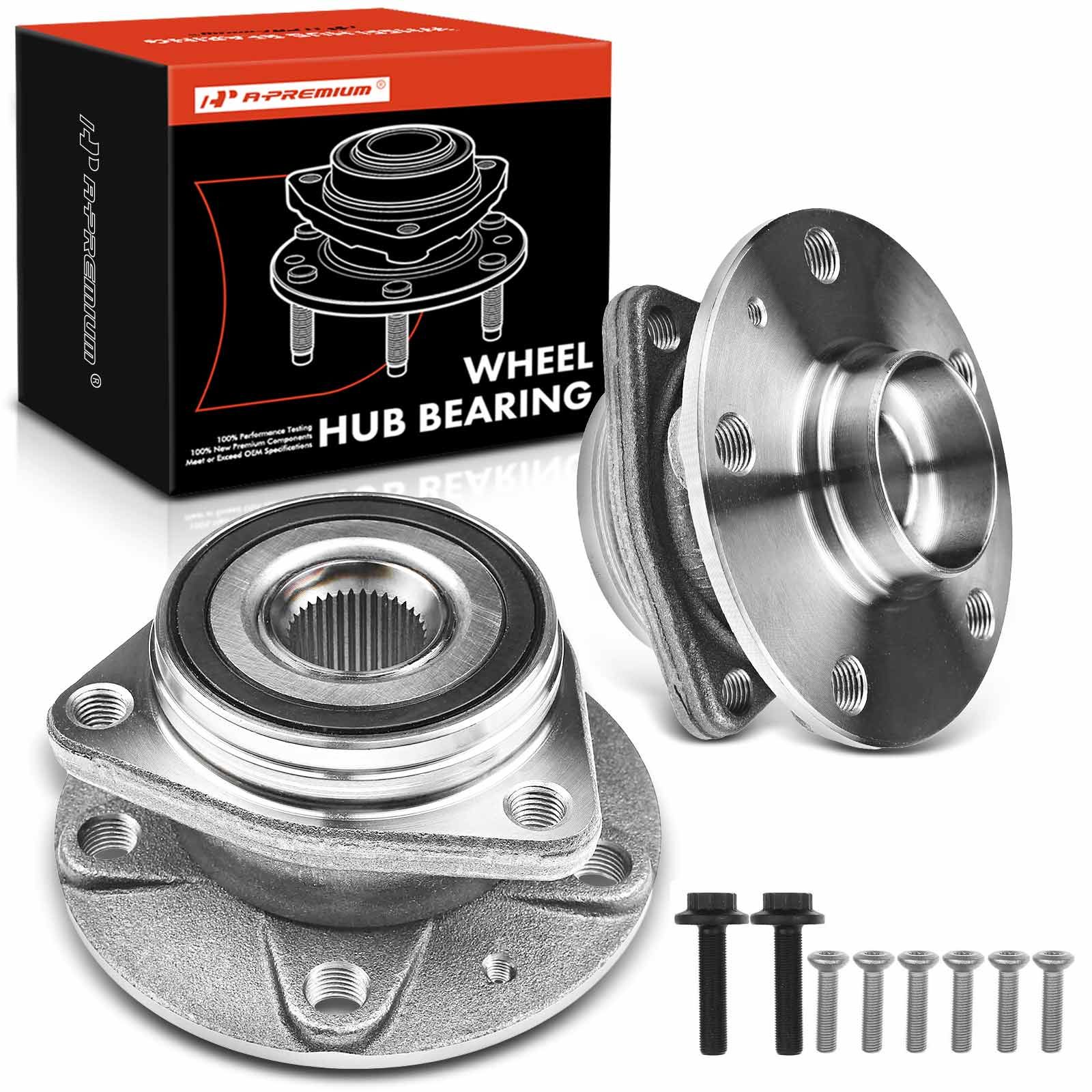 2 Pcs Wheel Bearing & Hub Assembly for Audi A3 Q3 S3 VW Jetta Golf GTI