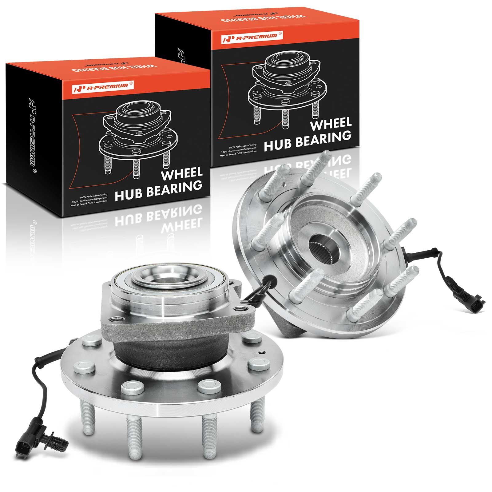 2 Pcs Front Wheel Bearing & Hub Assembly with ABS Sensor for 2016 ...
