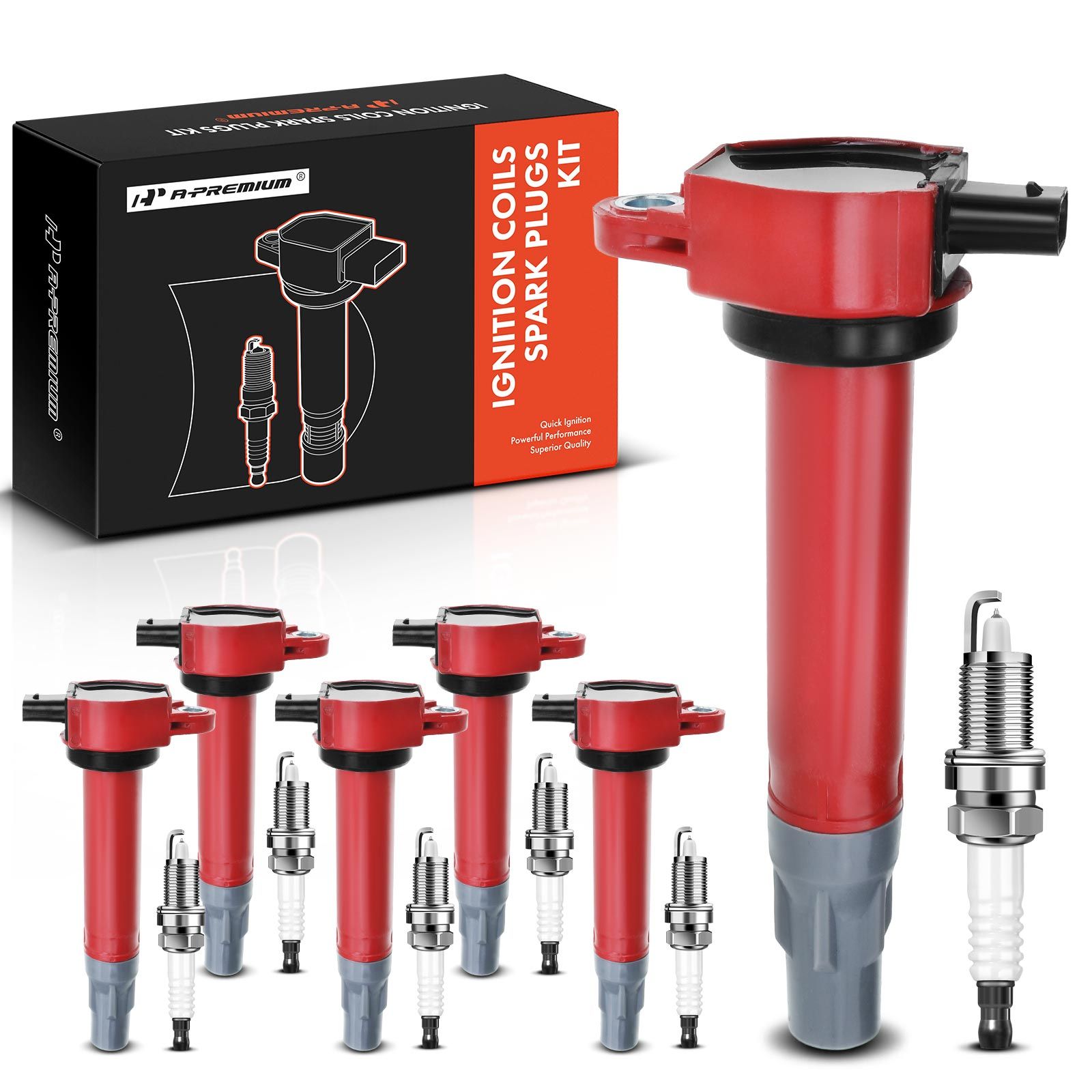 6 Pcs Ignition Coil & 6 Pcs IRIDIUM Spark Plug Kit for Chrysler 300 ...