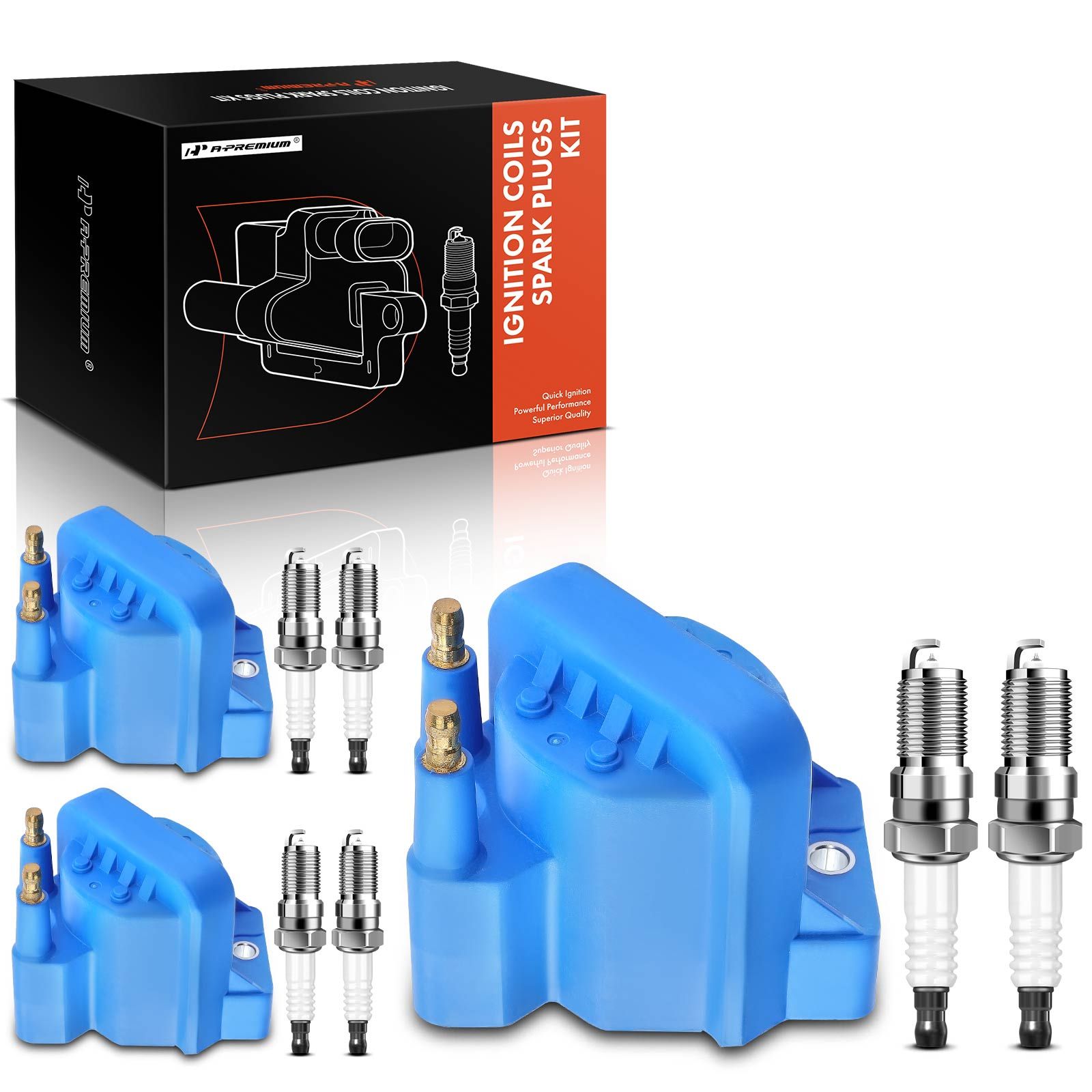 3 Pcs Blue Ignition Coil & 3 Pcs IRIDIUM Spark Plug Kit for 2000 ...