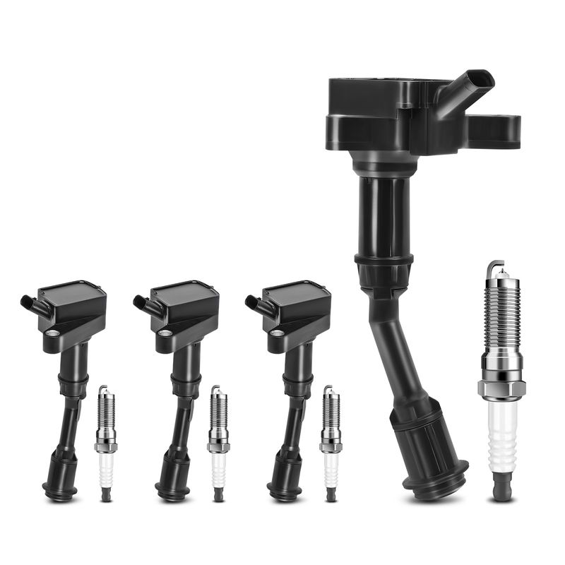 2018 Ford Fusion 1.5L l4 4 Pcs Black Ignition Coil & 4 Pcs IRIDIUM ...