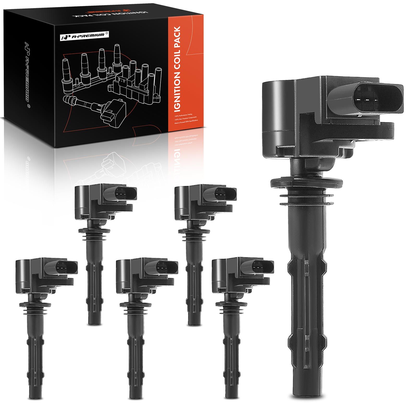 6 Pcs Ignition Coils for Mercedes-Benz W203 C280 C300 C350 E350 E550 ...