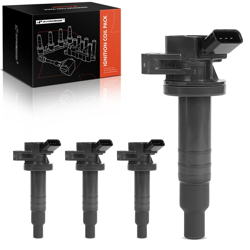 4 Pcs Ignition Coils with 4 Pins for Toyota Celica Corolla Matrix Chevy ...