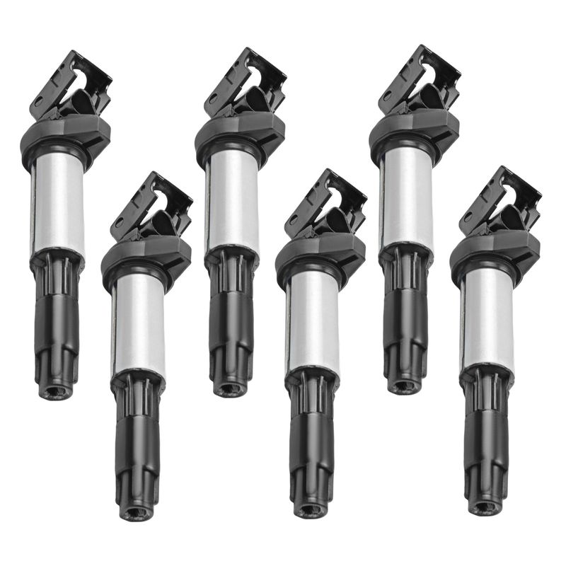 6 Pcs Ignition Coils with 3 Pins for BMW E46 E53 E60 E83 323i 325i 525i ...
