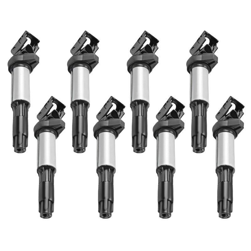 8 Pcs Ignition Coils with 3 Pins for BMW E53 E60 E63 E65 X5 545i 550i ...