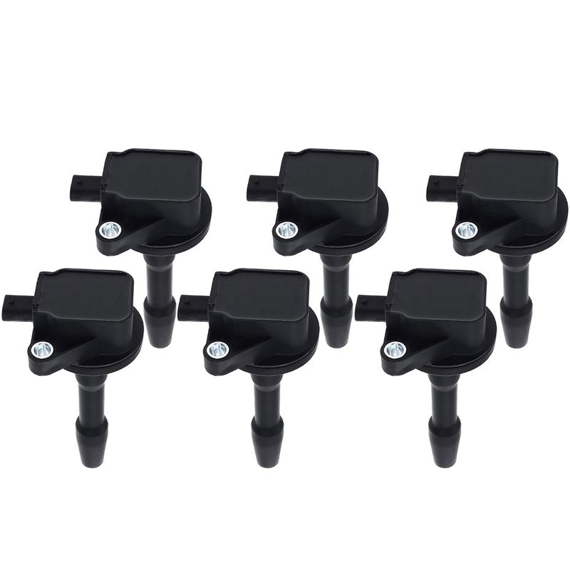 6 Pcs Ignition Coils with 2 Pins for 2020 Ford Transit-350 HD
