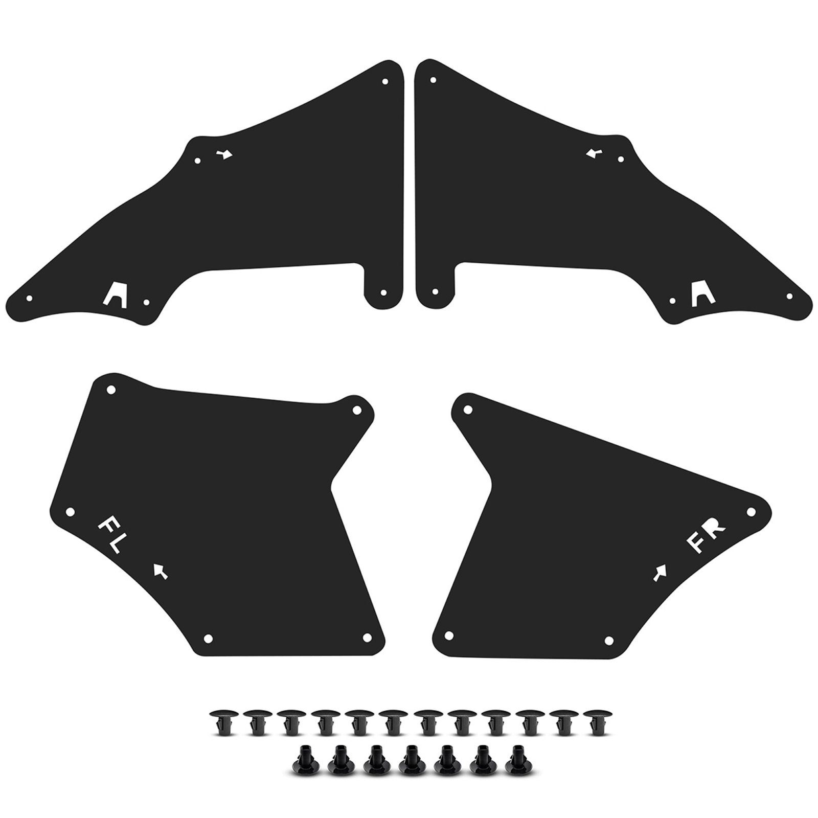 4 Pcs Front Splash Guards Mud Flaps Fender Liner Shield for Toyota ...