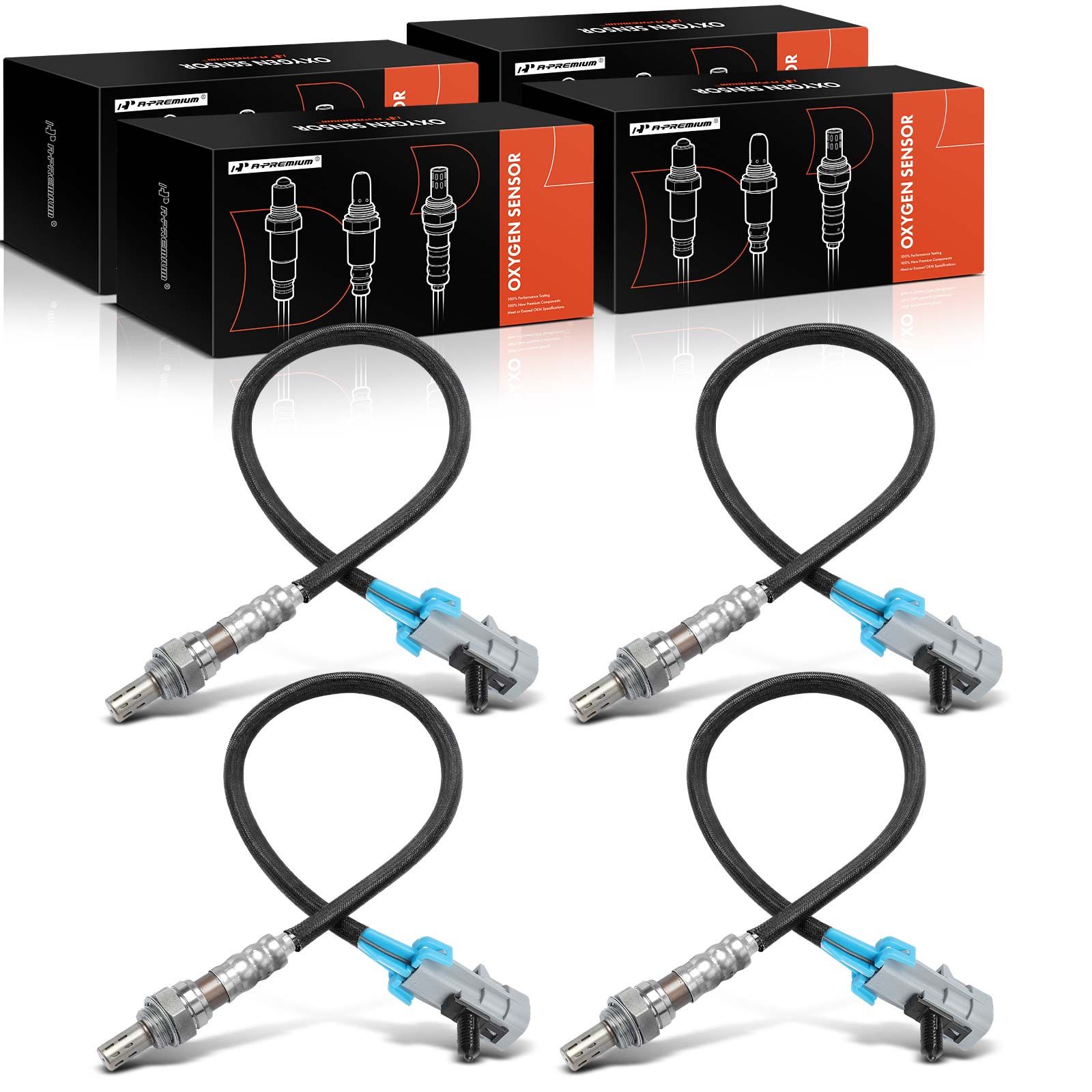 4 Pcs Upstream & Downstream O2 Oxygen Sensor for Chevrolet Silverado ...