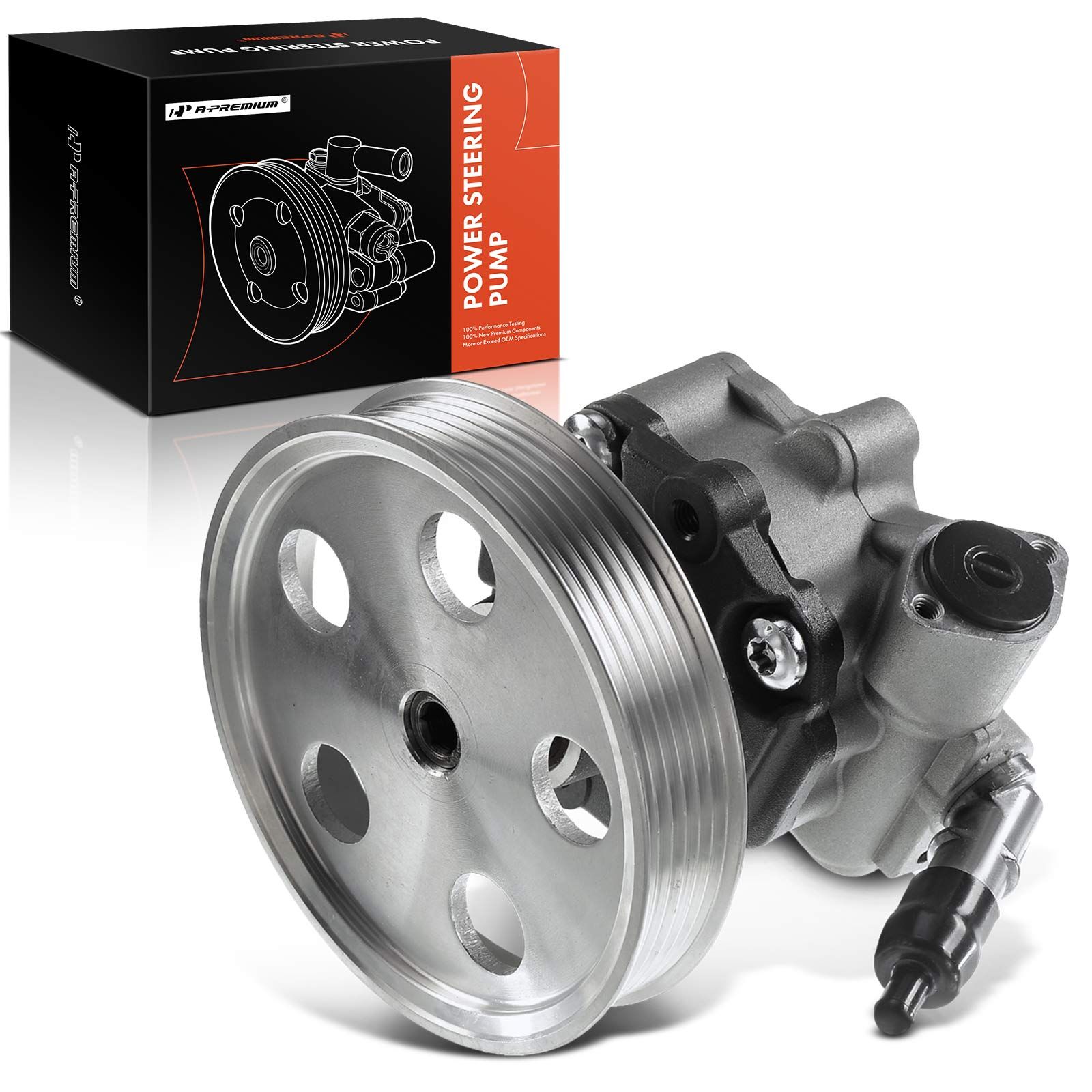 Power Steering Pump with Pulley for Audi Q5 L4 2.0L 2010-2018 | A-Premium